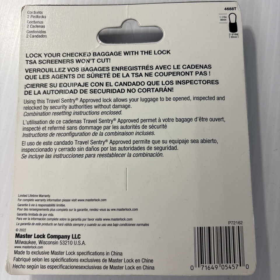 Master Lock 4688T Padlock Set, Blue- 2 Pack 71649054570| eBay