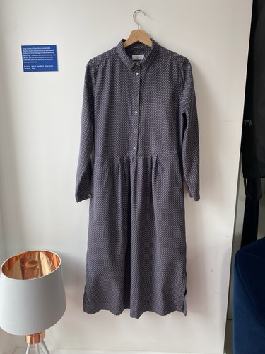 TOAST dress Size 12. Soft Gray With Little Four Point Star Pattern ...