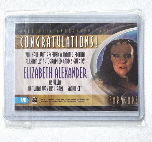 FARSCAPE SEASON 4 ELIZABETH ALEXANDER As Vella #A28 AUTOGRAPH ...