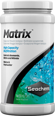 Seachem Matrix 250ml Filter Media Fish Biomedia Canister Aquarium ...