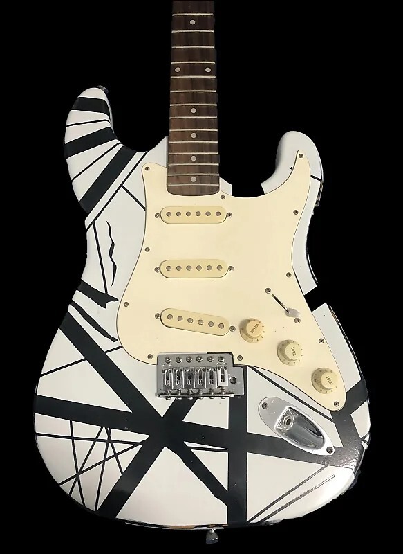 Kramer KS-400 SSS From the 80's EVH White and Black Striped Guitar | eBay