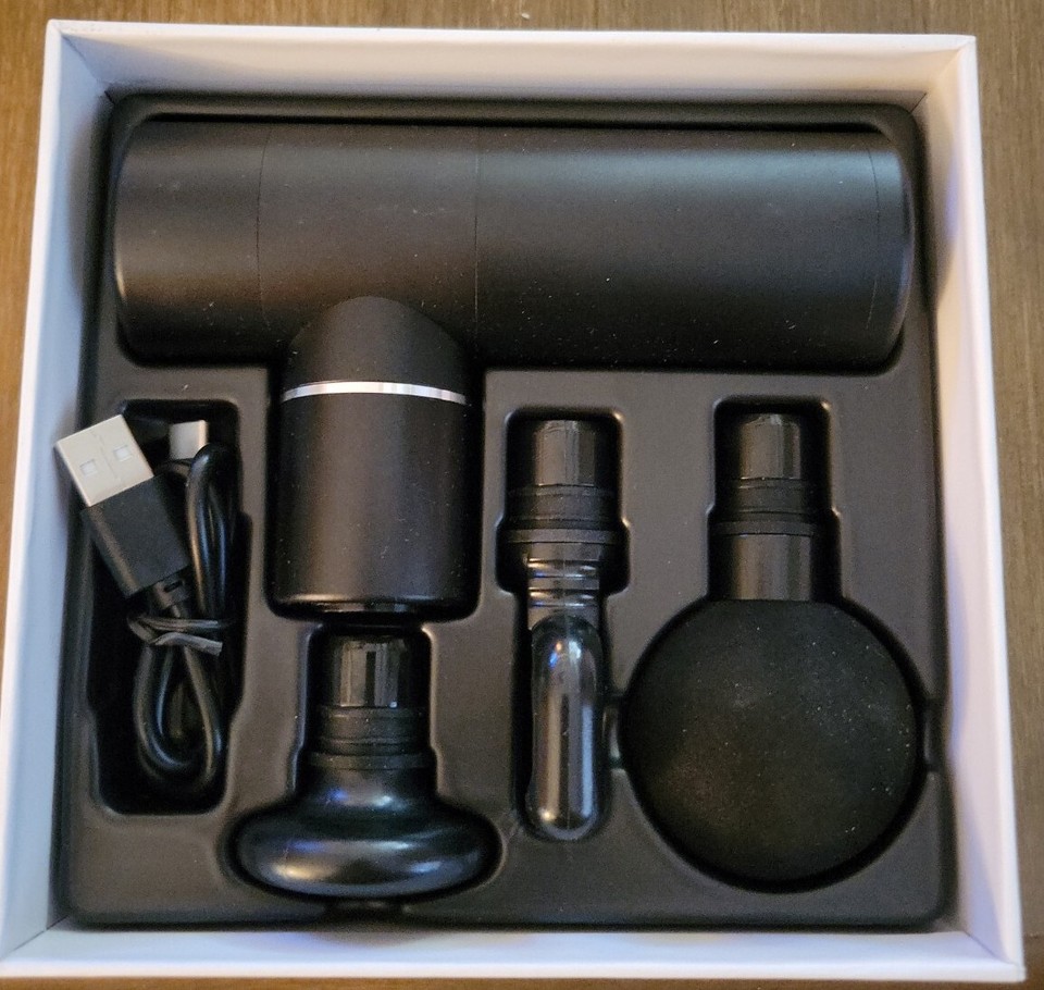 Apollo Kinetics Pulse Mini Portable Massage Gun for Pain Relief 4 Heads ...