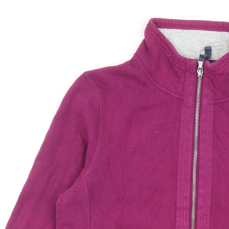 Crew Clothing Womens Purple Cotton Blend Full Zip Sweatshirt Size 10 ...