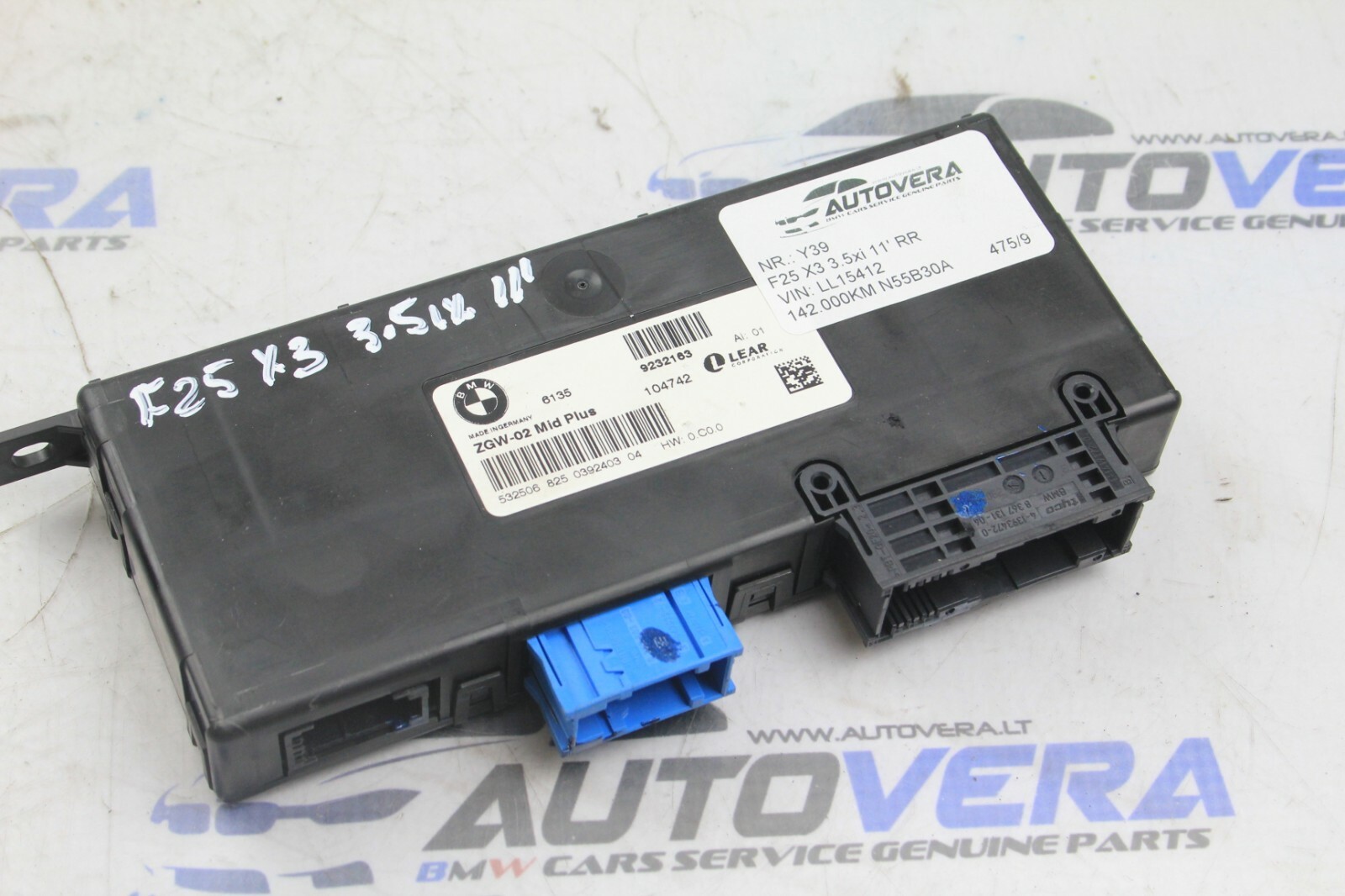 BMW X3 F25 X4 F26 CENTRAL GATEWAY MODULE ZGW 9312917 9232163 | eBay