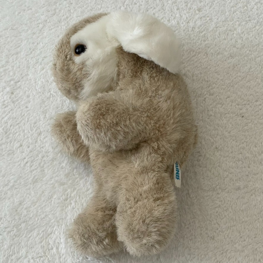 Vintage 1981 Gund Bunny Rabbit Plush Lovey Stuffed Animal Light Tan ...