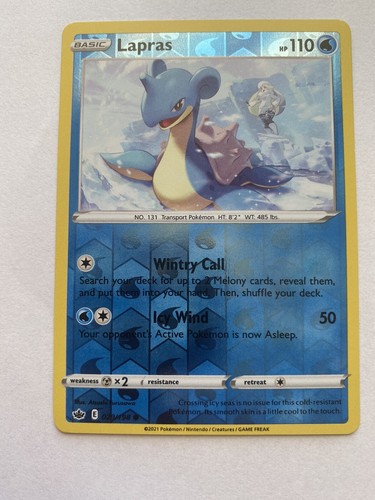 Pokemon TCG - Lapras 029/198 - Reverse Holo - Chilling Reign - Near ...
