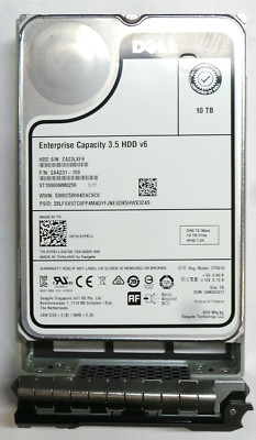 DELL YF87J SEAGATE 10TB 3.5" SAS HDD in R series F238F TRAY 7.2K 256MB ...