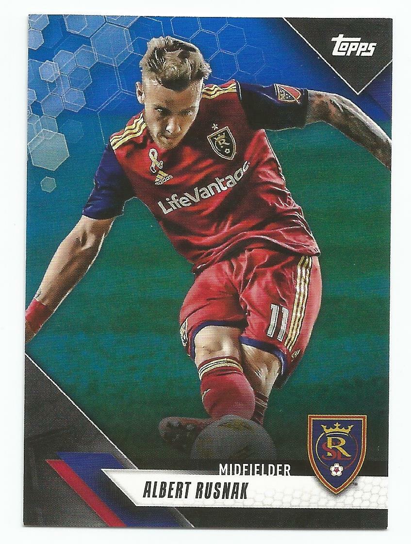 2019 Topps MLS Soccer Albert Rusnak Blue Parallel #d 15/99 REAL SALT ...