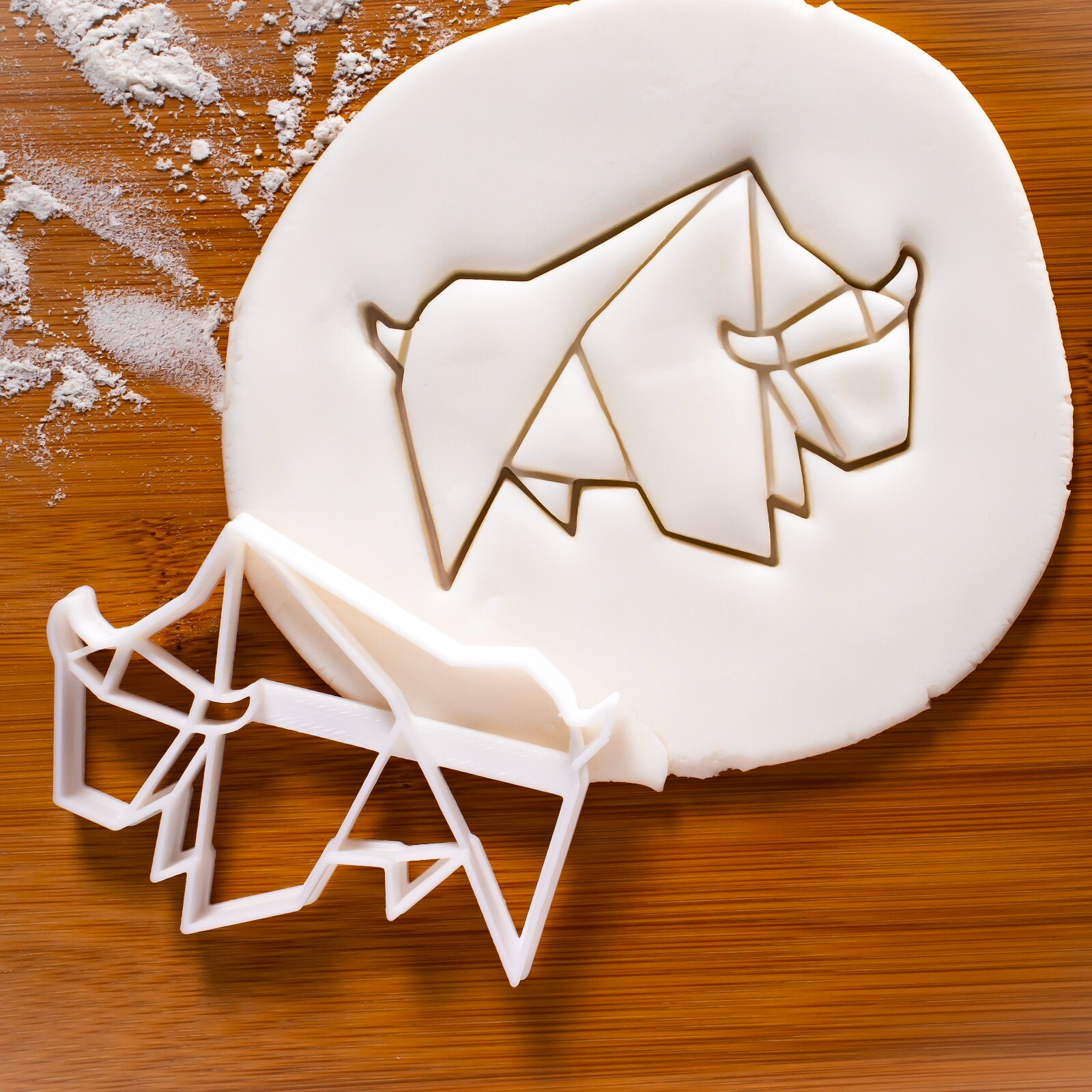Origami Bull Cookie Cutter - animal wildlife taurus bullfighting stock ...