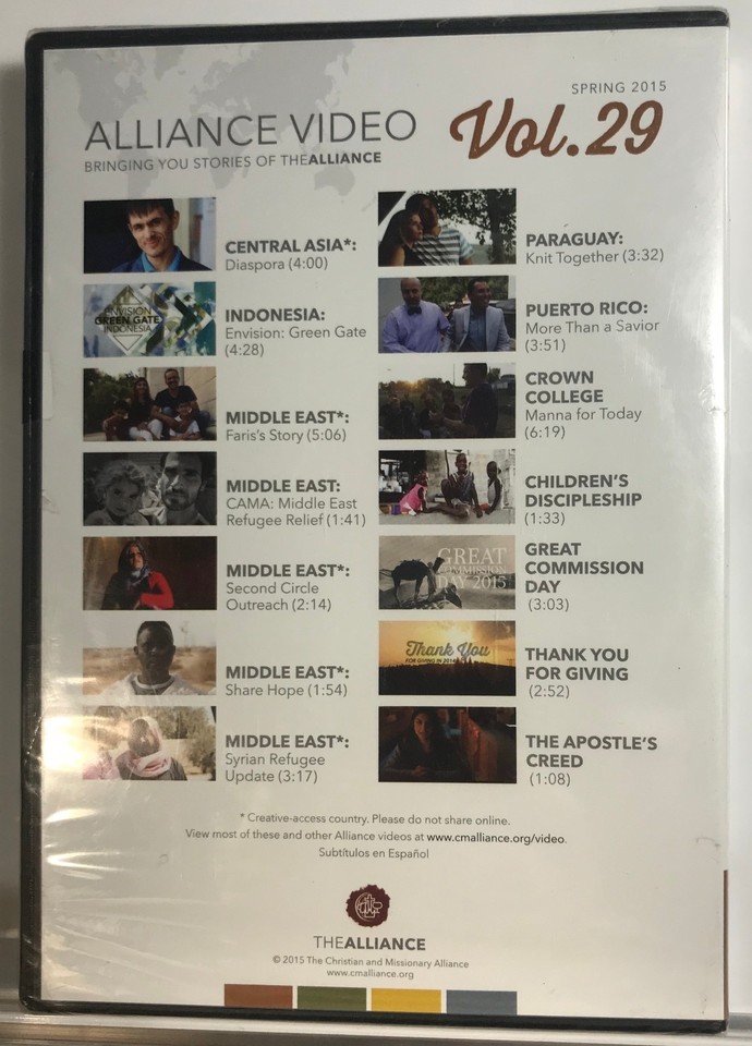 Alliance Video, Vol. 29 Spring 2015 (DVD) Christian *Brand New* *Free ...