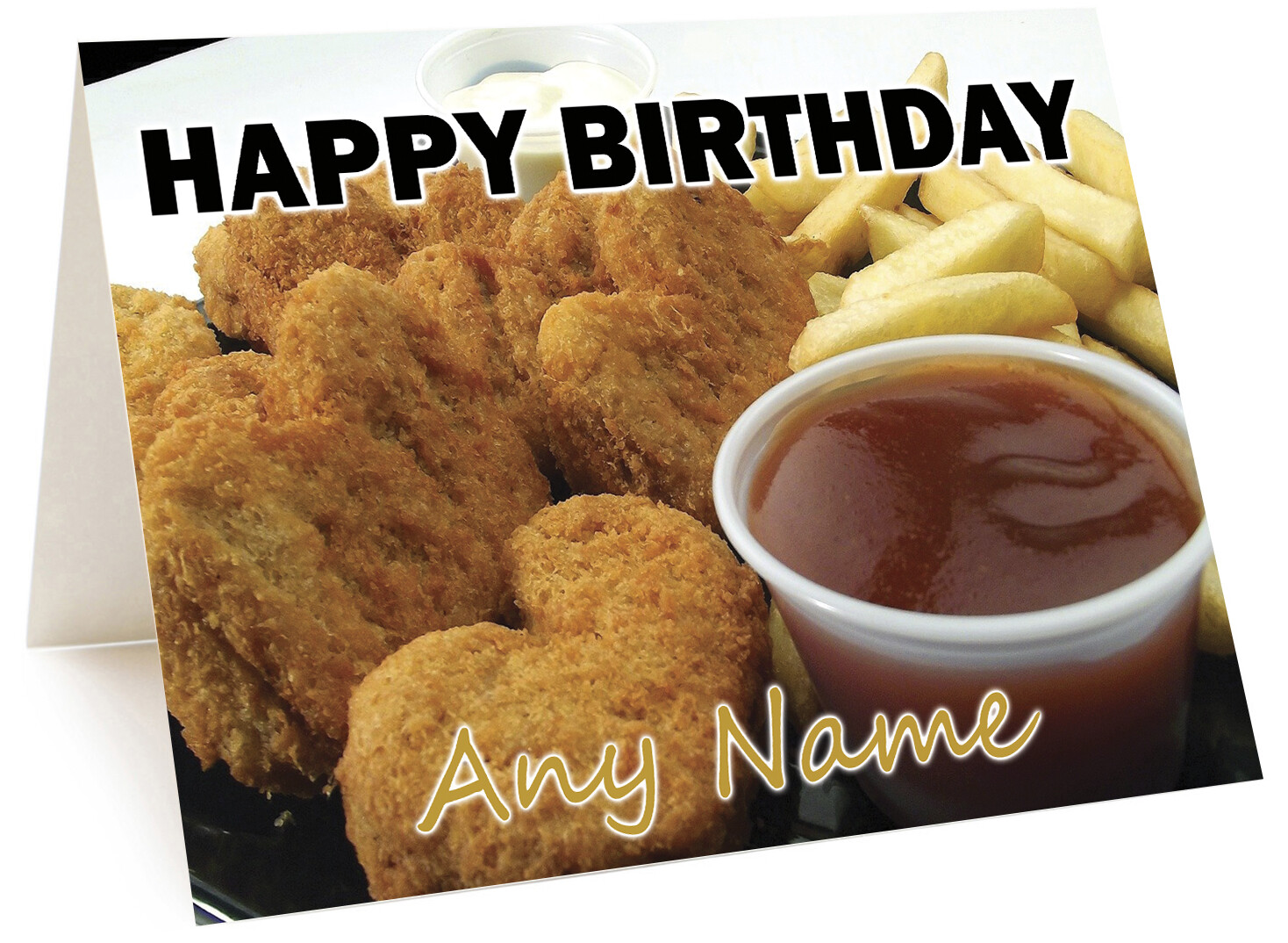 Personalised Chicken Nuggets Birthday Card - ANY RELATIVE FAMILY FRIEND ...