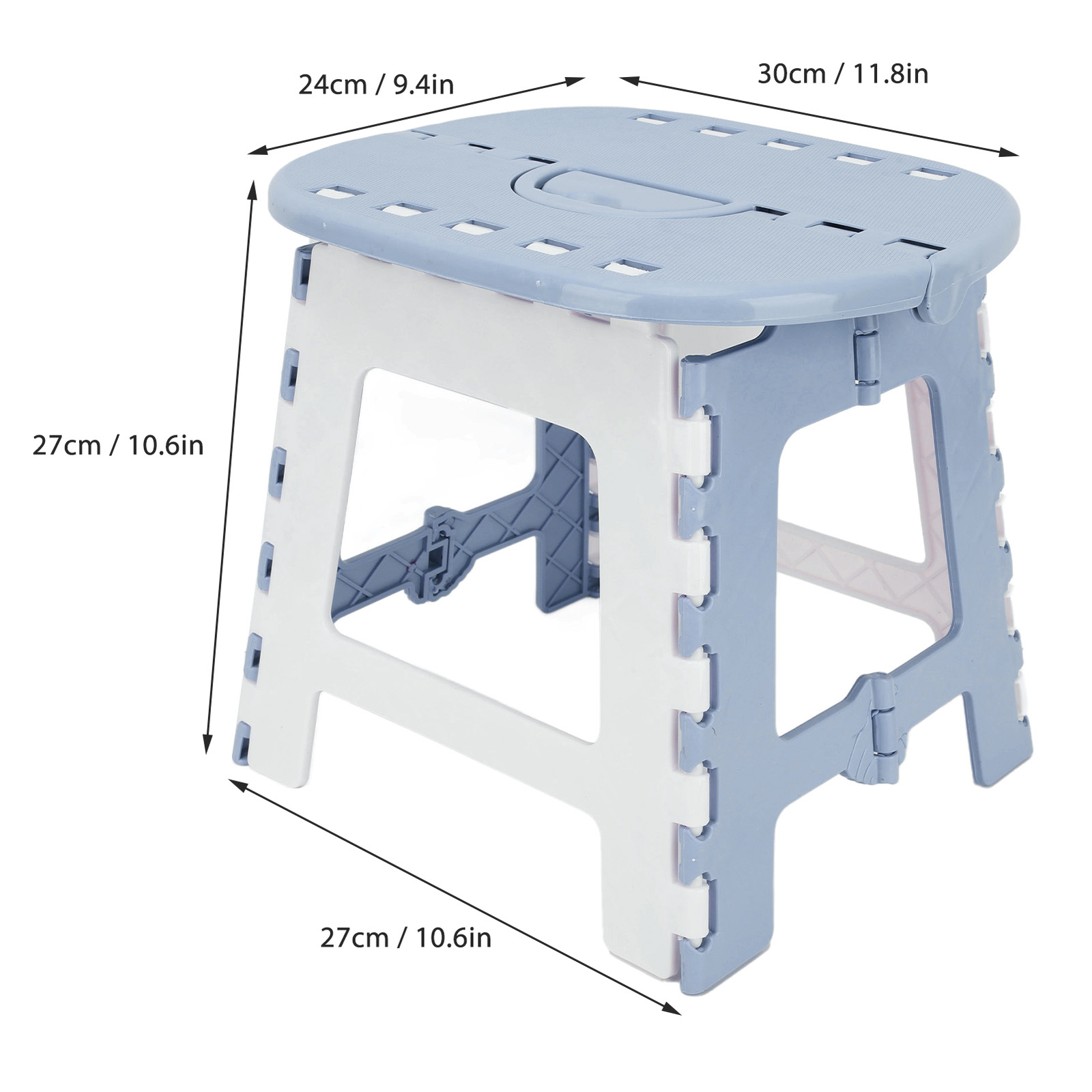 ND2 Foldable Step Stool Household Plastic Small Folding Step Stool Grey ...