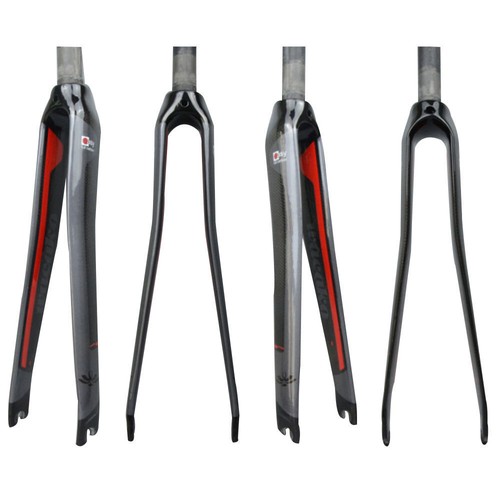 28.6mm Carbon Fiber Bicycle Front Fork Cycling Road Bike 700C Glossy ...