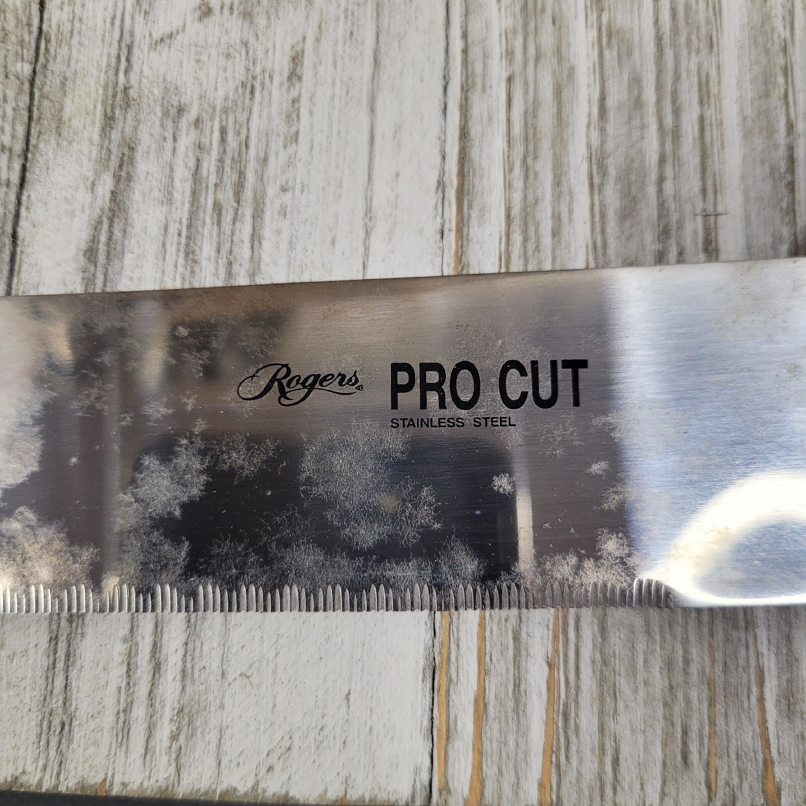 Rogers Pro cut Fine Stainless Steel Knives ~Steak ~Black Handle Set of ...