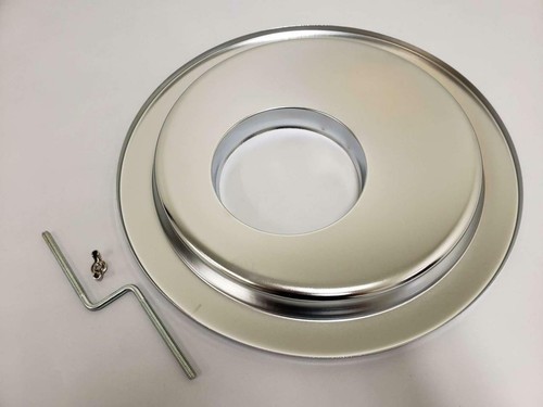 14" Round Chrome Air Cleaner Offset HEI Base Ford Chevy Edelbrock ...