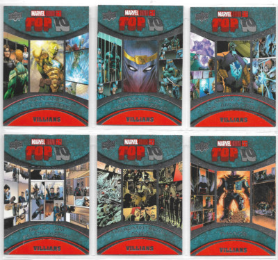 2017 Marvel Annual - 10-card Top Ten Villains Chase Set NM TV1-TV10 ...