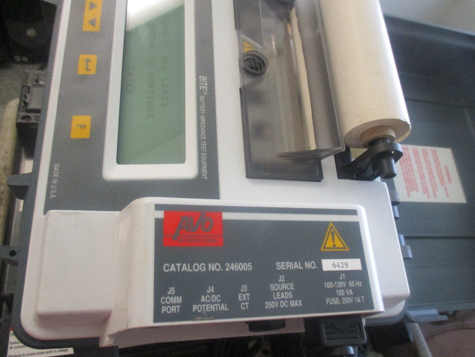 AVO Biddle Division Model: 246005 Battery Impedance Test Equipment ...