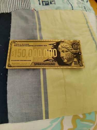 Year Of Shark Sprayground Tag Red And Gold Color Not In Great Condition ...