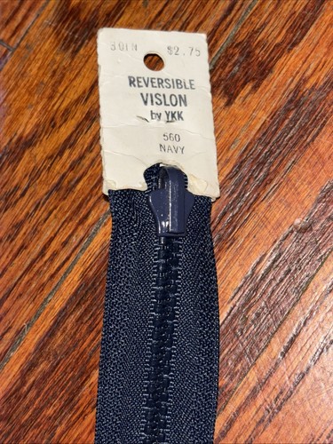 1 Vislon 30” YKK #5 Navy Blue 560 Molded Reversible Separating Jacket ...