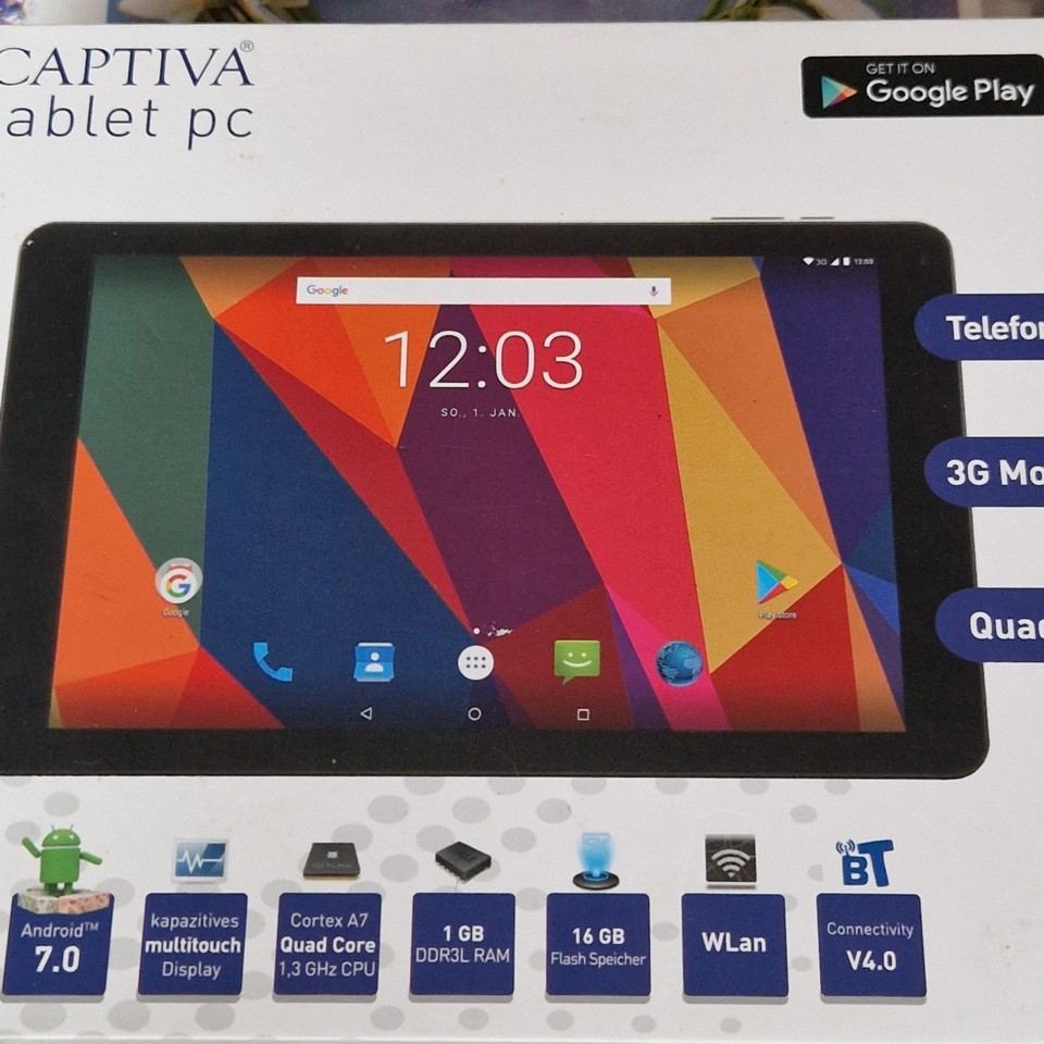 CAPTIVA tablet pc - PAD 10 3G PLUS - in der OVP - wie neu | eBay.de