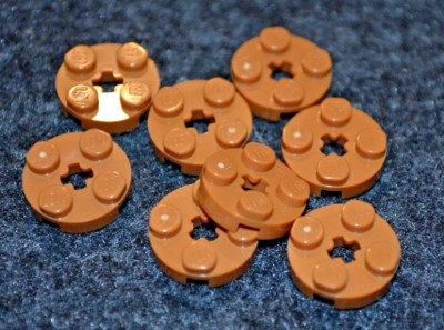 (8) 2x2 Orange - Brown Lego Round Plate Bricks - NEW Parts | eBay