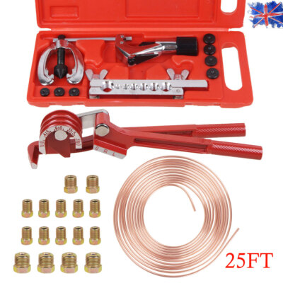 Brake Pipe Repair Kit 3/16" Pipe Flaring Tool 25FT Car Line Cutter ...