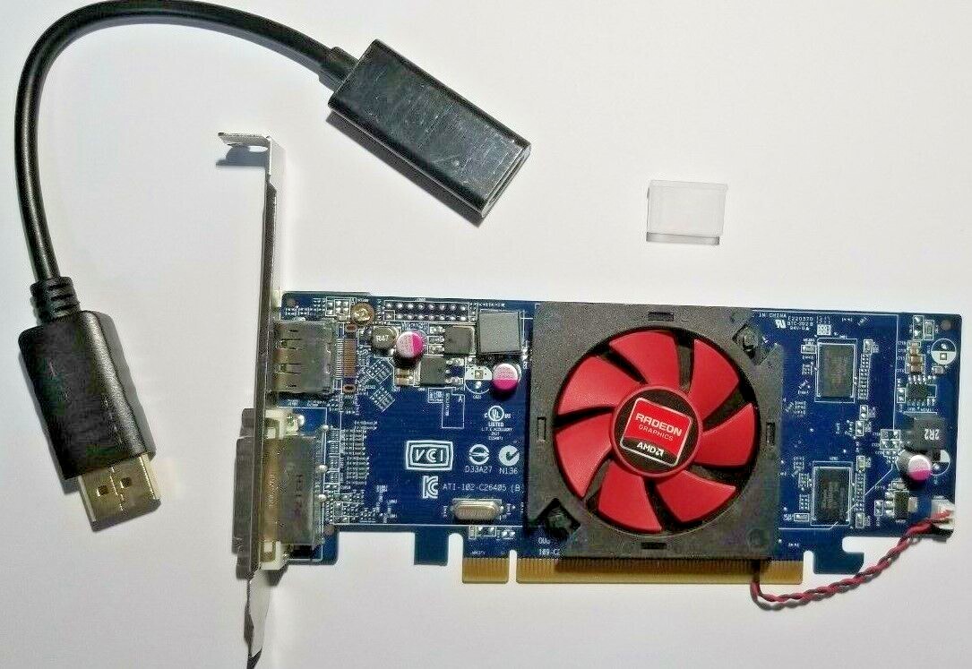 Dell AMD HD 7470 1GB DVI DisplayPort VGA HDMI Adapter Windows 10 Video ...