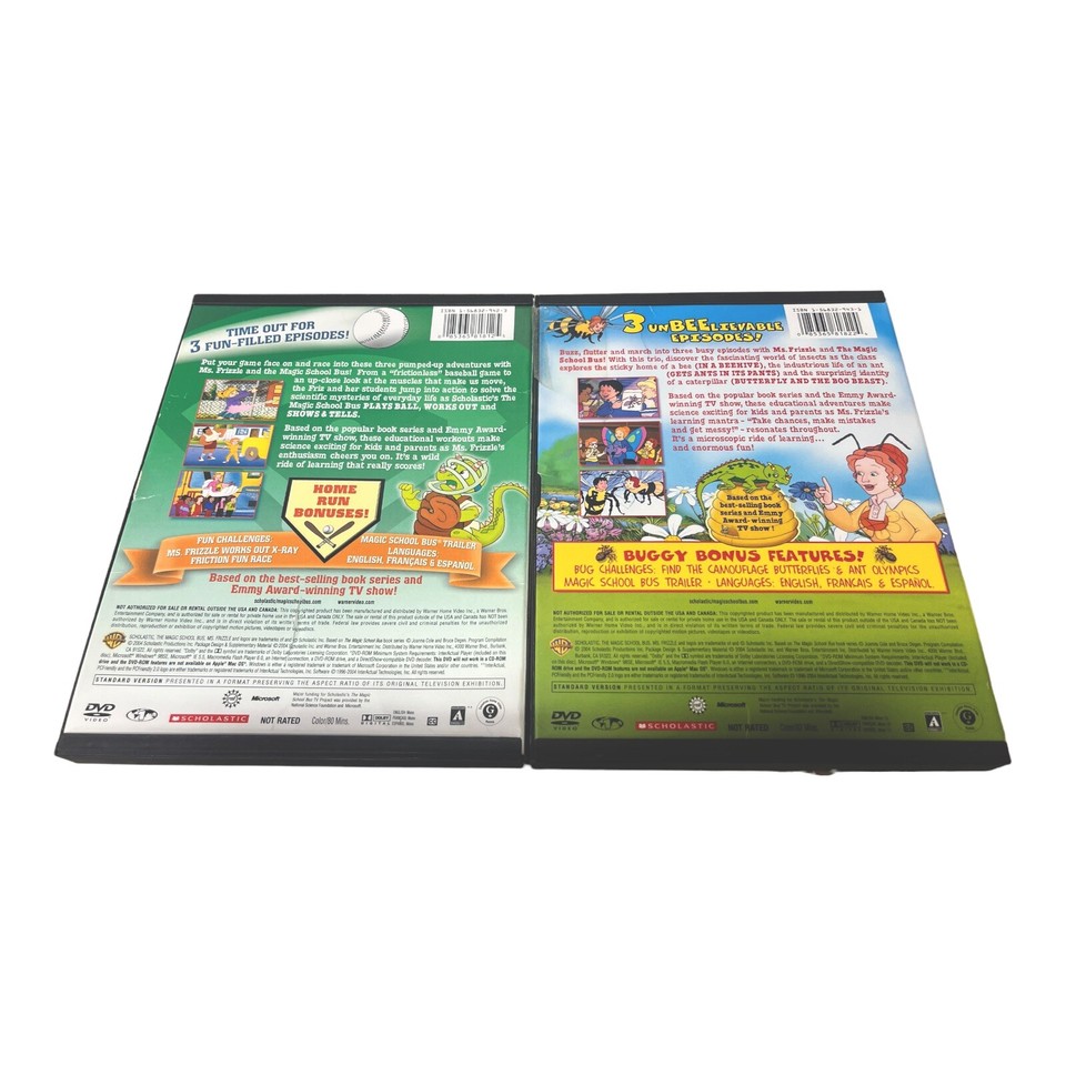 The Magic School Bus Lot Of 2 DVDs Human Body & Bugs, Bugs, Bugs ...