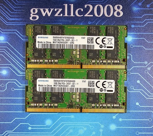 32GB (2x16GB) PC4-19200 DDR4-2400MHz 2Rx8 Non-ECC Samsung M471A2K43CB1 ...