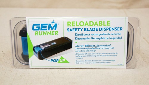 GEM RUNNER RELOADABLE SAFETY BLADE DISPENSER #62-100 NEW IN PACKAGE | eBay