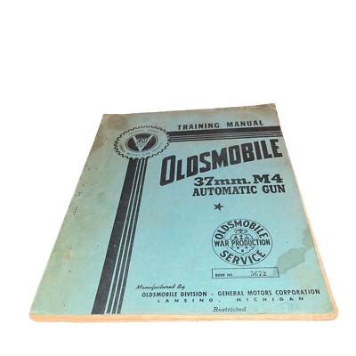 Training manual Oldsmobile 37 mm M4 machine gun | eBay
