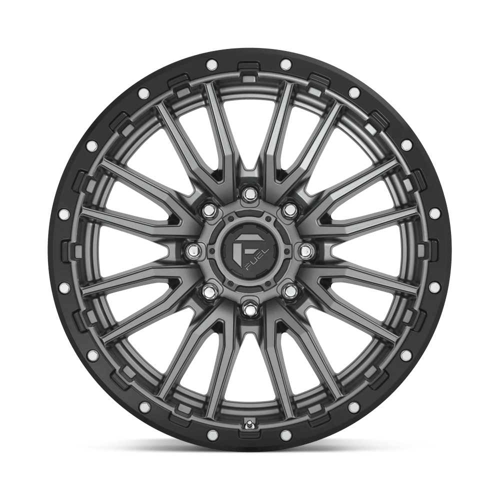 (Set of 4) Fuel 1PC D680 REBEL Wheels 22x10 8x165.1 -18 mm Gray Rims 22 ...