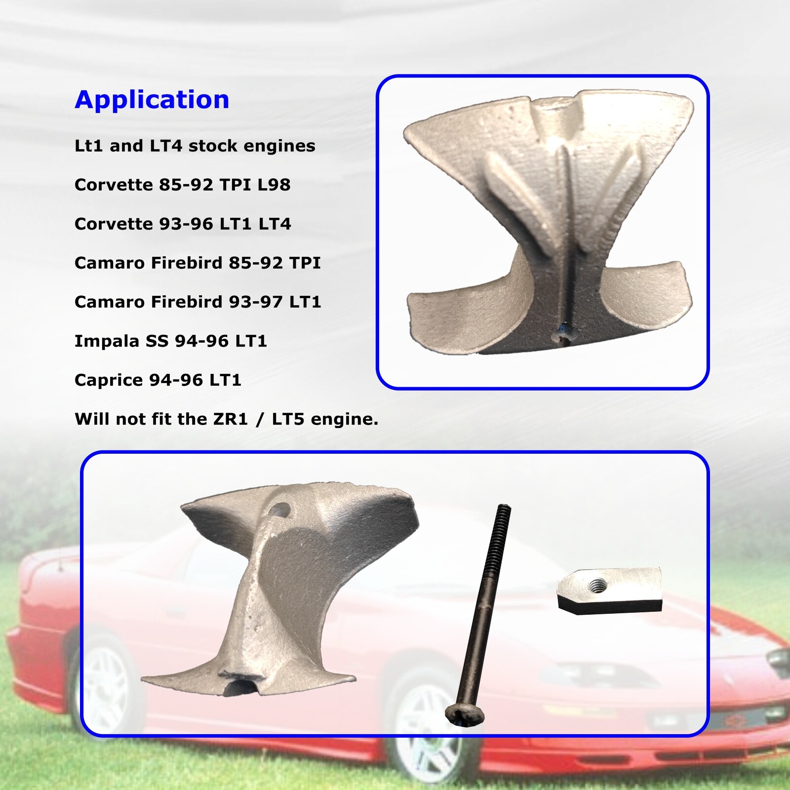 1985-1996 Chevy Corvette C4 TPI L98 LT1 LT4 Throttle Body Air Foil for ...