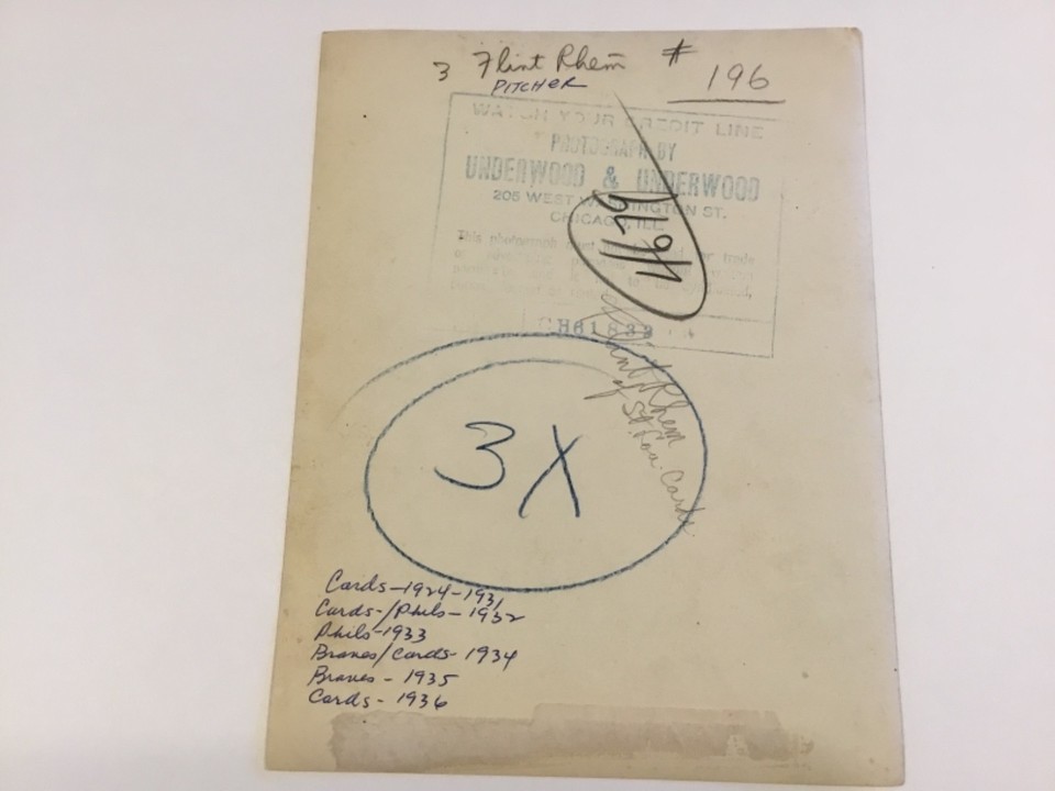 1926 Flint Rhem original photo St. Louis Cardinals 1st World Series ...