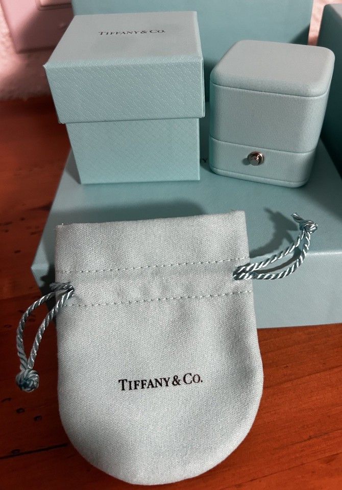 Authentic Tiffany & Co. Empty Blue Ring Box & Leather Case | eBay