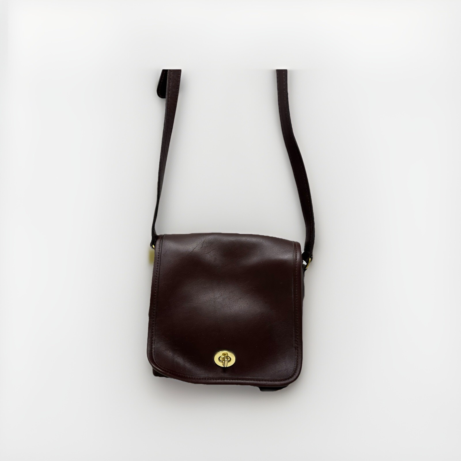 Vintage COACH Model 9076 Brown Leather Companion Flap… - Gem