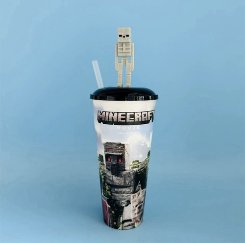 Minecraft Movie Cinema Cups Merch Skeleton Wiht Straw | eBay UK