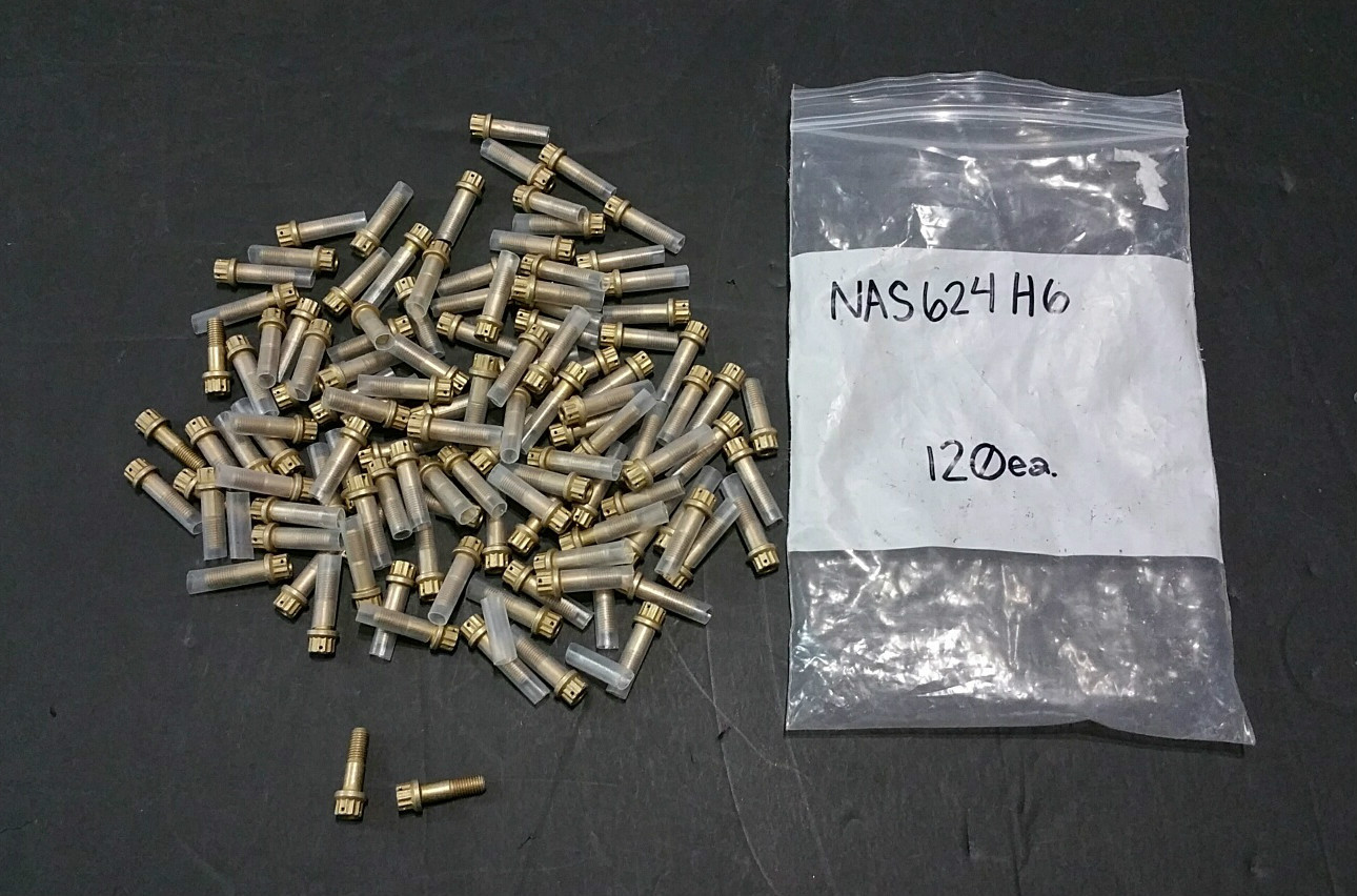120 NAS624 - H6 Mil-Spec Bolts 1/4-28 *.860 12pt with Drilled hole | eBay