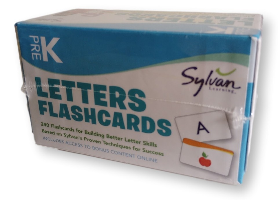Sylvan Learning Letter Skills Flashcards Pre-K 240 Alphabet Cards New ...