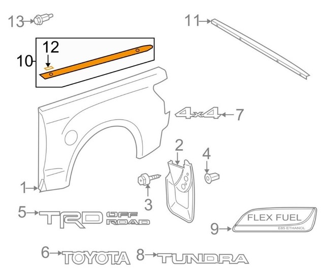 TOYOTA 662490C050 Genuine OEM Factory Original Protect Plate for sale ...