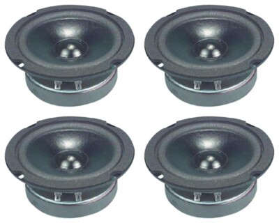 5" Midrange Speakers 4PACK lot Sealed 8ohm Pro Drivers Mids Vocal 5in ...