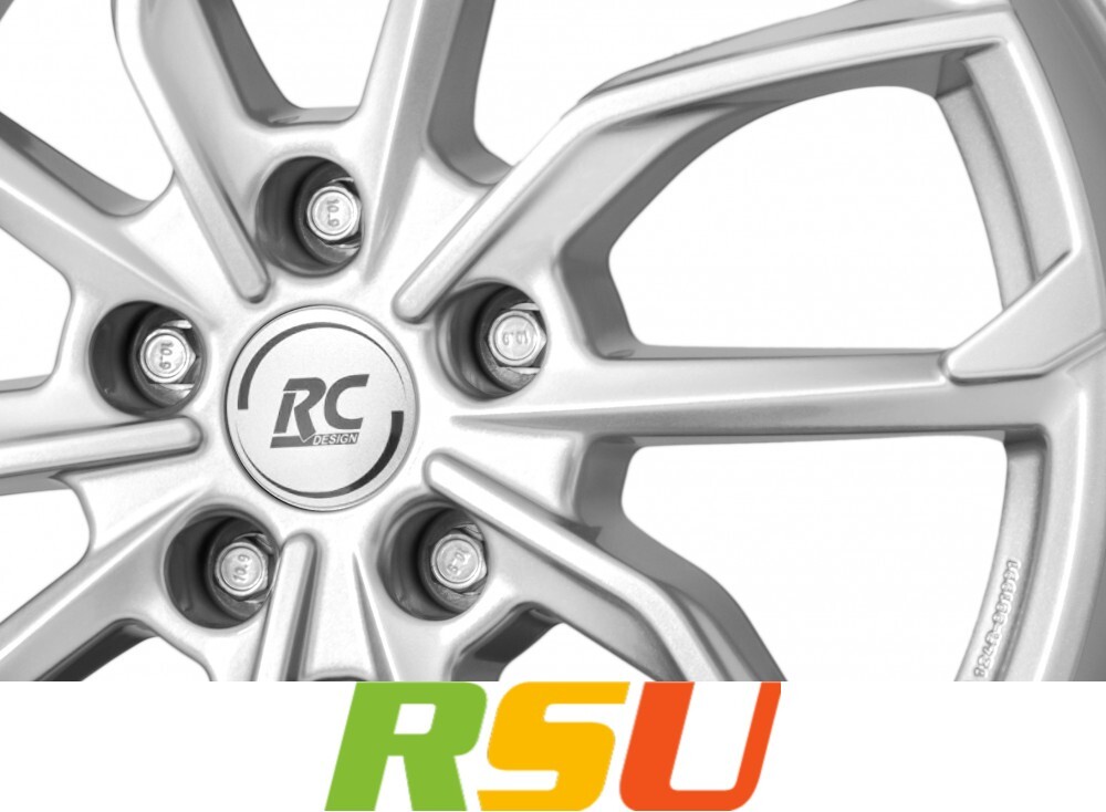 4x RC-Design RC34 kristallsilber 7.5x18" ET50 LK5 120 ML 67.1 Alufelgen ...