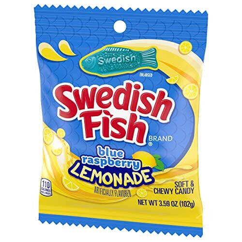 SWEDISH FISH Blue Raspberry Lemonade Soft & Chewy Candy 3.59 oz Bag | eBay