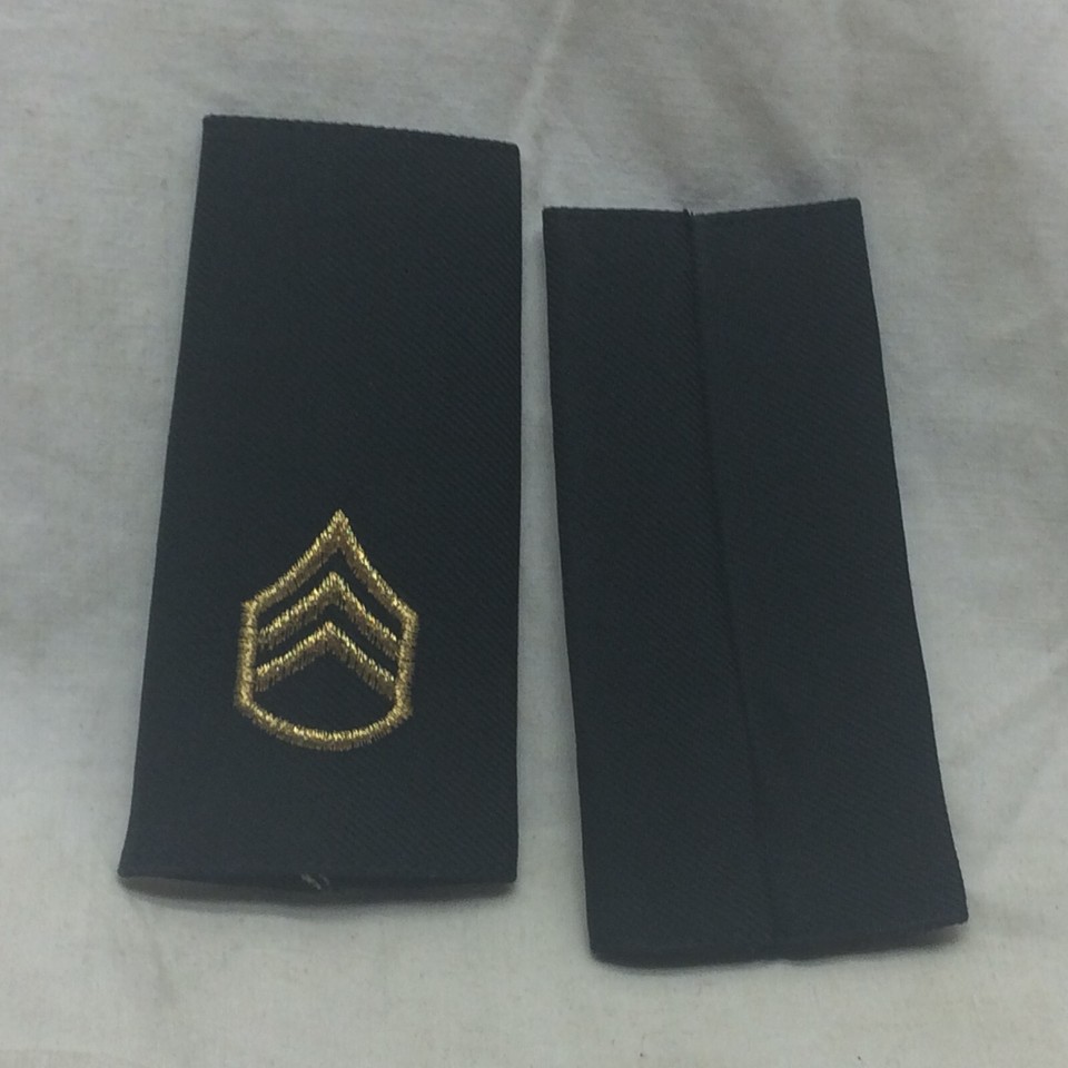 Military Army Uniform Shoulder Epaulet Insignia lot (2) Staff Sergeant ...