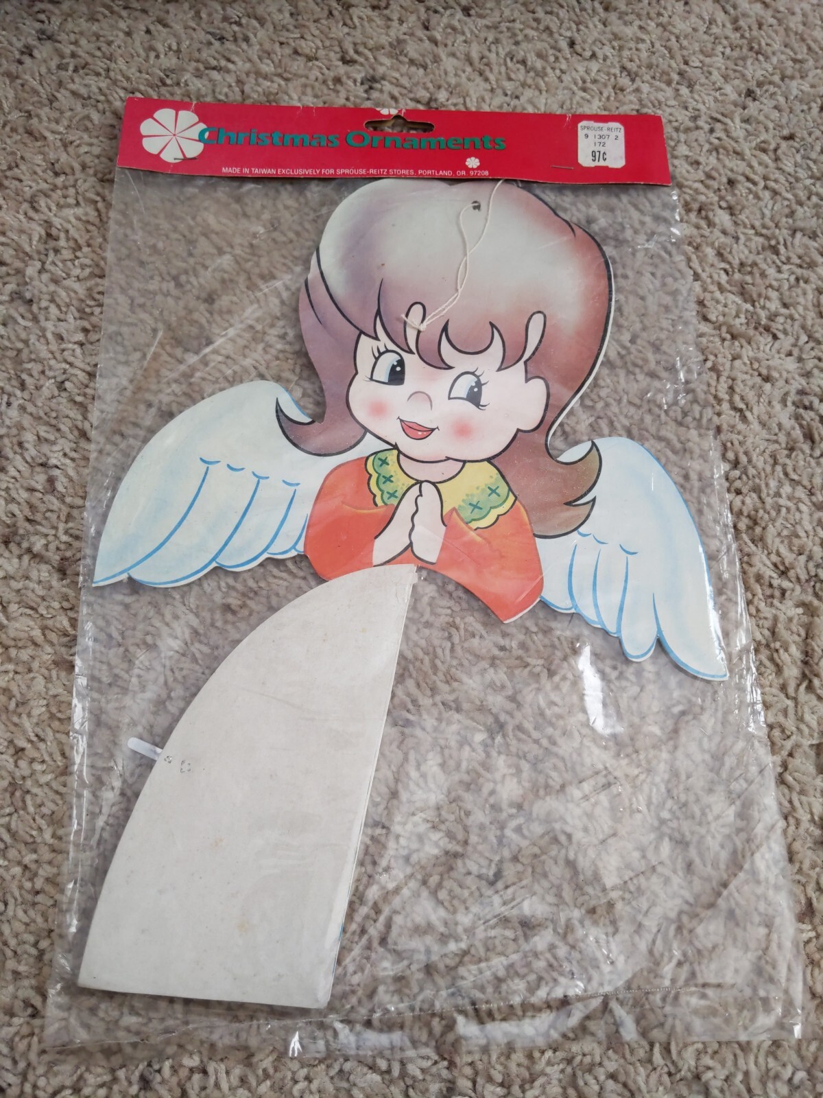Vintage Christmas SPROUSE-REITZ Honeycomb Tissue Paper Decoration Angel ...