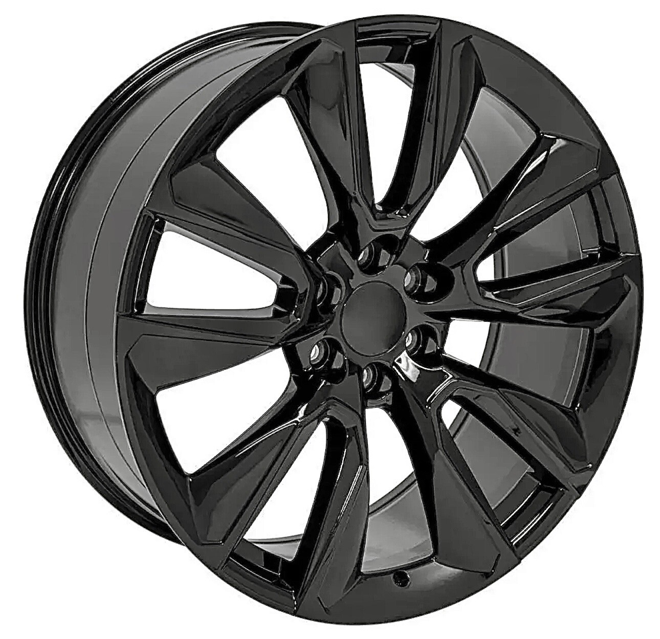 22” gloss black OE 5916 replica RST wheels fits 2023 GMC Sierra Yukon ...