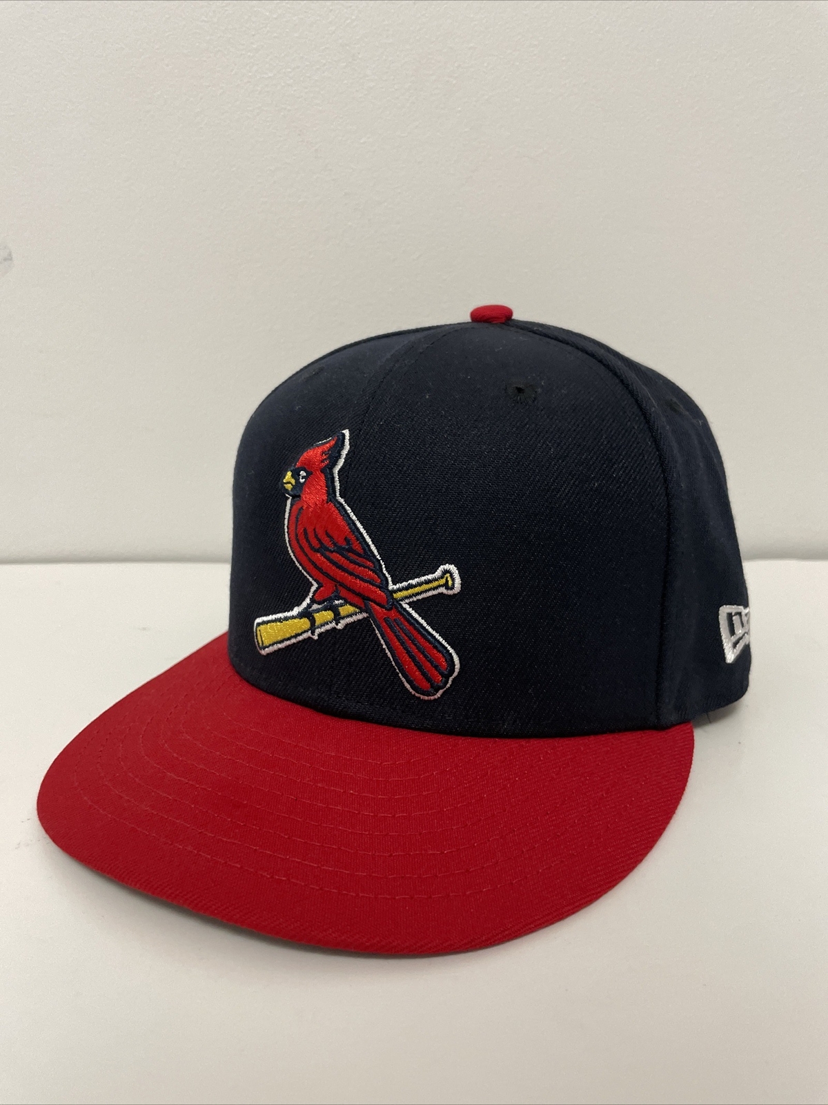 St. Louis Cardinals Hat Cap Fitted Mens 7-1/8 Blue MLB Baseball On ...