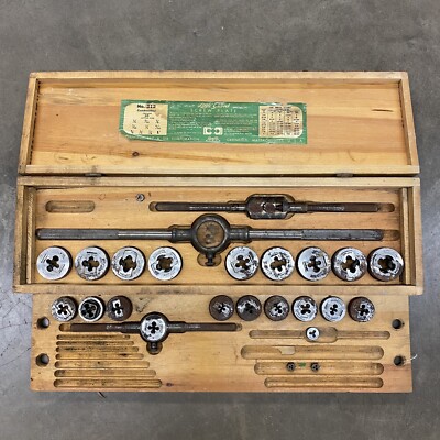 GREENFIELD Little Giant No. 312 Tap & Die Set W/ Wood Box (Incomplete ...