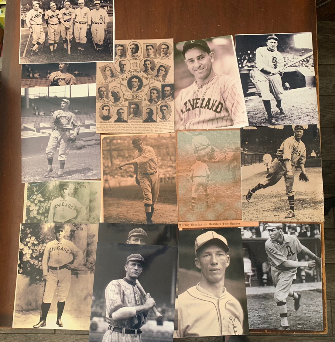 Lot of 15 Early 1900's Baseball Individual & Team Reprint Photos- 8x10 ...