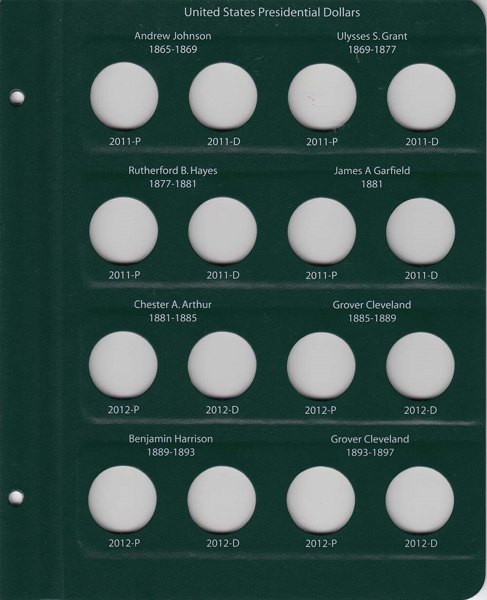 Intercept Shield Coin Album For US Presidential Dollars P and D + Free ...